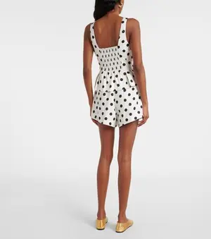 Posse Rosalie Polka-dot Linen Top - Multicoloured