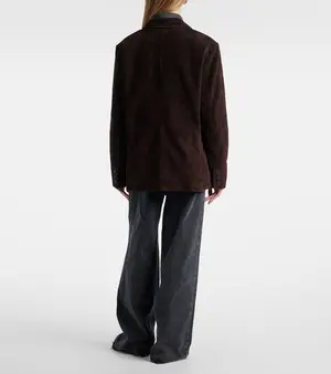 Staud Corrine Suede Jacket - Brown