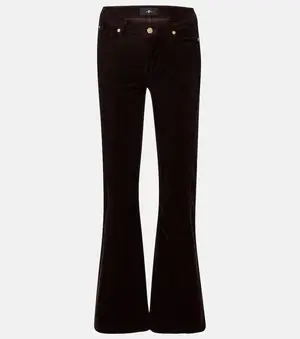 7 For All Mankind Twisted Dojo Tailorless Corduroy Flared Pants - Brown