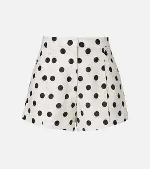 Posse Rosalie Polka-dot Linen Shorts - Multicoloured