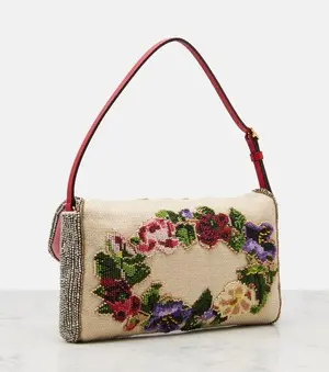 Valentino Garavani Devain Small Beaded Shoulder Bag