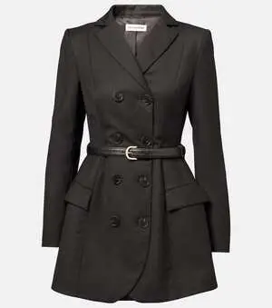 SELF-PORTRAIT Belted Double-breasted Blazer Dress