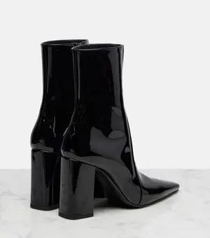 Saint Laurent Rainer 90 Patent Leather Ankle Boots