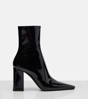 Saint Laurent Rainer 90 Patent Leather Ankle Boots