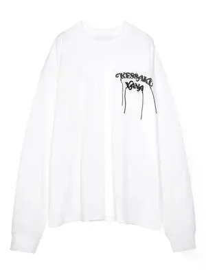 YOSHIOKUBO Slogan Print T-shirt - White