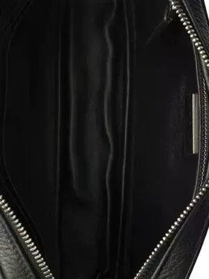 Prada Leather Pouch With Metal Logo