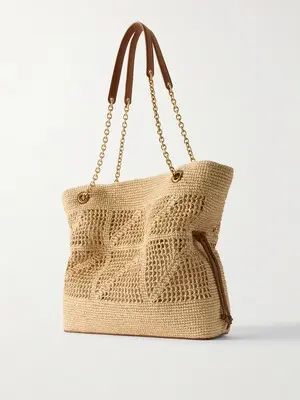 Saint Laurent Jamie Shopping Raffia Shoulder Bag