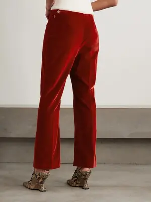 Etro Cotton-blend Velvet Flared Pants