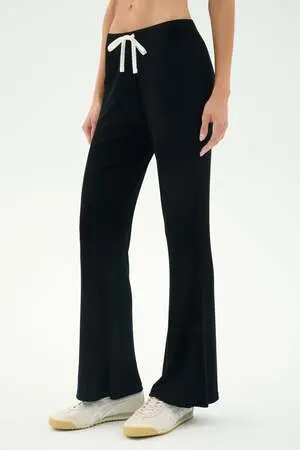 Splits59 Ribbed Flare Lounge Pant - Black