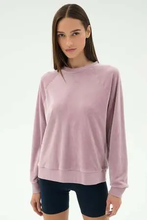 Splits59 Joy Velour Crewneck - Blush
