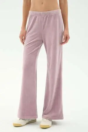 Purple Velour Pants for Women