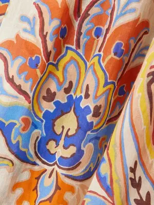 Etro Paisley-print Cotton-voile Blouse - Neutrals