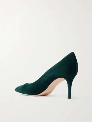 GIANVITO ROSSI 70 Suede Pumps - Dark Green