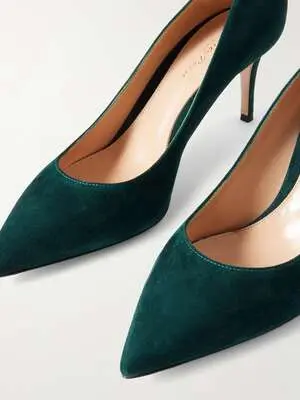 GIANVITO ROSSI 70 Suede Pumps - Dark Green