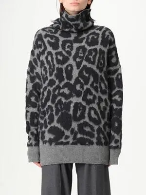 Stella McCartney Leopard Print Turtleneck Sweater - Black