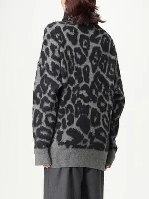 Stella McCartney Leopard Print Turtleneck Sweater - Black
