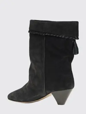 Isabel Marant Étoile Suede Boots With Tassel Detail - Black