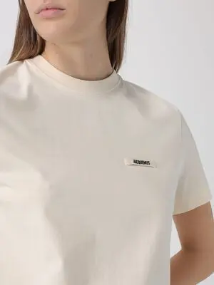 Jacquemus Short Sleeve Stretch-cotton Crewneck T-shirt - Beige