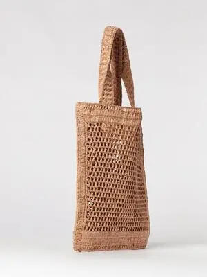 Chloé Summer Banana Crochet Raffia Bag - Beige