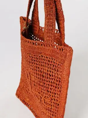 Chloé Summer Banana Crochet Raffia Bag - Brown