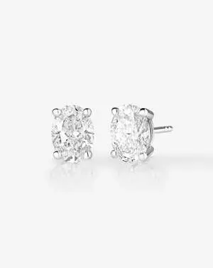 Ring Concierge Oval Lab Grown Diamond Stud Earrings - One-color