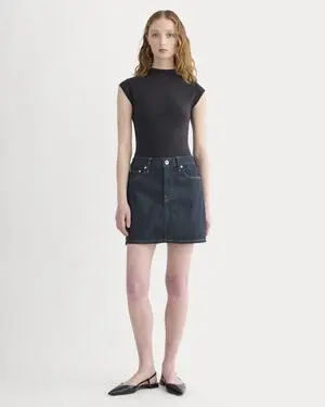 Everlane Denim Mini Skirt - Dark Indigo