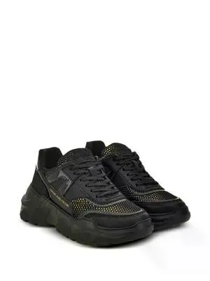 Versace Embellished Platform Sneakers - Black