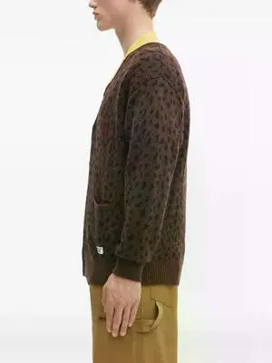 WACKO MARIA Leopard-print Cardigan - Brown