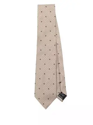 TOM FORD Silk Polka-dot Tie - Neutrals