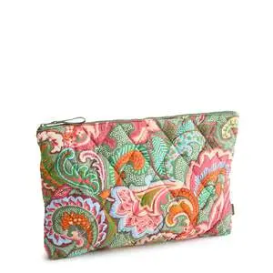 VERA BRADLEY Laptop Pouch In Leaf Me Not Paisley - Green/orange
