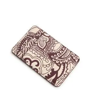 VERA BRADLEY Adhesive Phone Wallet In Eclectic Paisley Cottage Cream - Red/white