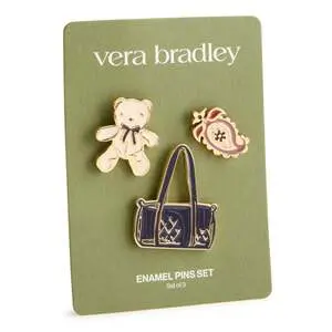 VERA BRADLEY Enamel Pins Set - White