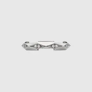 Gucci Link To Love Diamond 18k Ring - White Gold