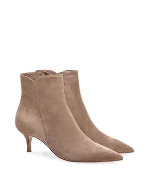 GIANVITO ROSSI Levy 55 Booties - Brown Leather