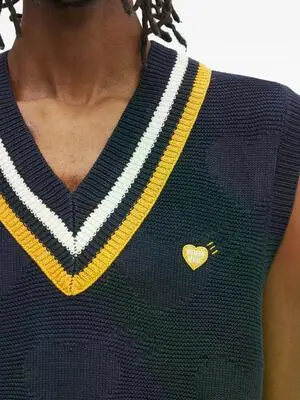 HUMAN MADE Heart-pattern V-neck Sweater Vest