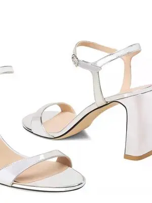 STUART WEITZMAN Metallic Block-heel Sandals