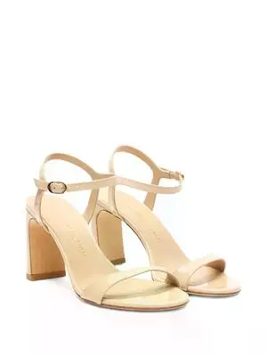 STUART WEITZMAN 85mm Babette 85 Patent Leather Ankle-strap Sandals - Neutrals