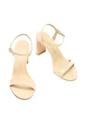 STUART WEITZMAN 85mm Babette 85 Patent Leather Ankle-strap Sandals - Neutrals
