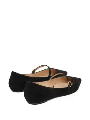 STUART WEITZMAN Emilia Pointed-toe Ballet Flats - Black