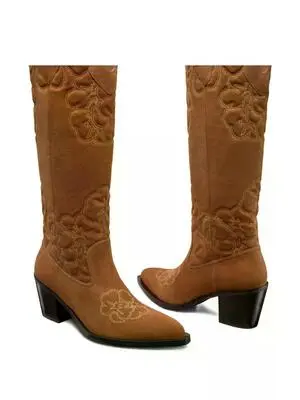 STUART WEITZMAN 70mm Felix Suede Boots - Brown