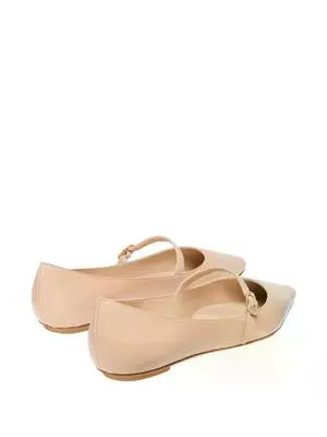 STUART WEITZMAN Emilia Pointed-toe Ballet Flats - Neutrals