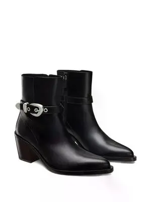 STUART WEITZMAN Maven Buckle-strap Leather Boots