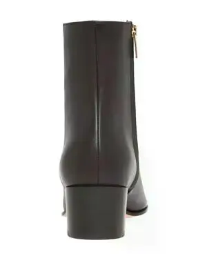 GIANVITO ROSSI Zip-detail Leather Ankle Boots - Brown