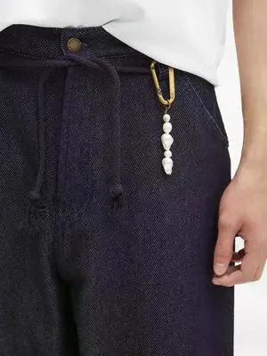 DARKPARK Drawstring Pearl-embellished Jeans
