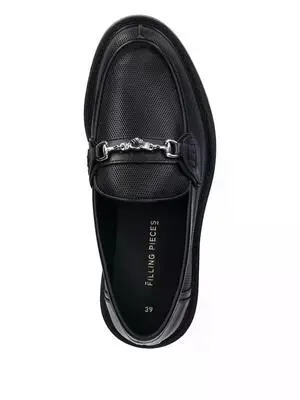 Filling Pieces Chain-detail Leather Loafers