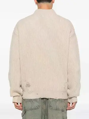 MAISON MARGIELA V-neck Ribbed Knit Sweater