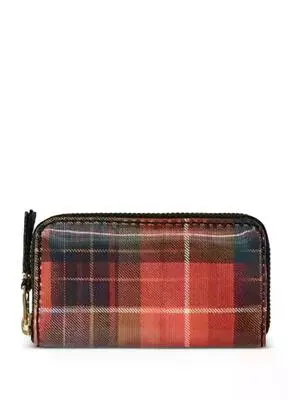 Comme Des Garçons Plaid Zip-around Wallet - Red