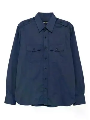 TOM FORD Military Shirt - Blue
