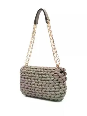 Michael Kors Braided Leather Shoulder Bag - Neutrals
