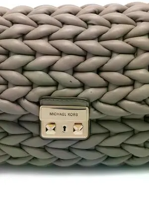 Michael Kors Braided Leather Shoulder Bag - Neutrals